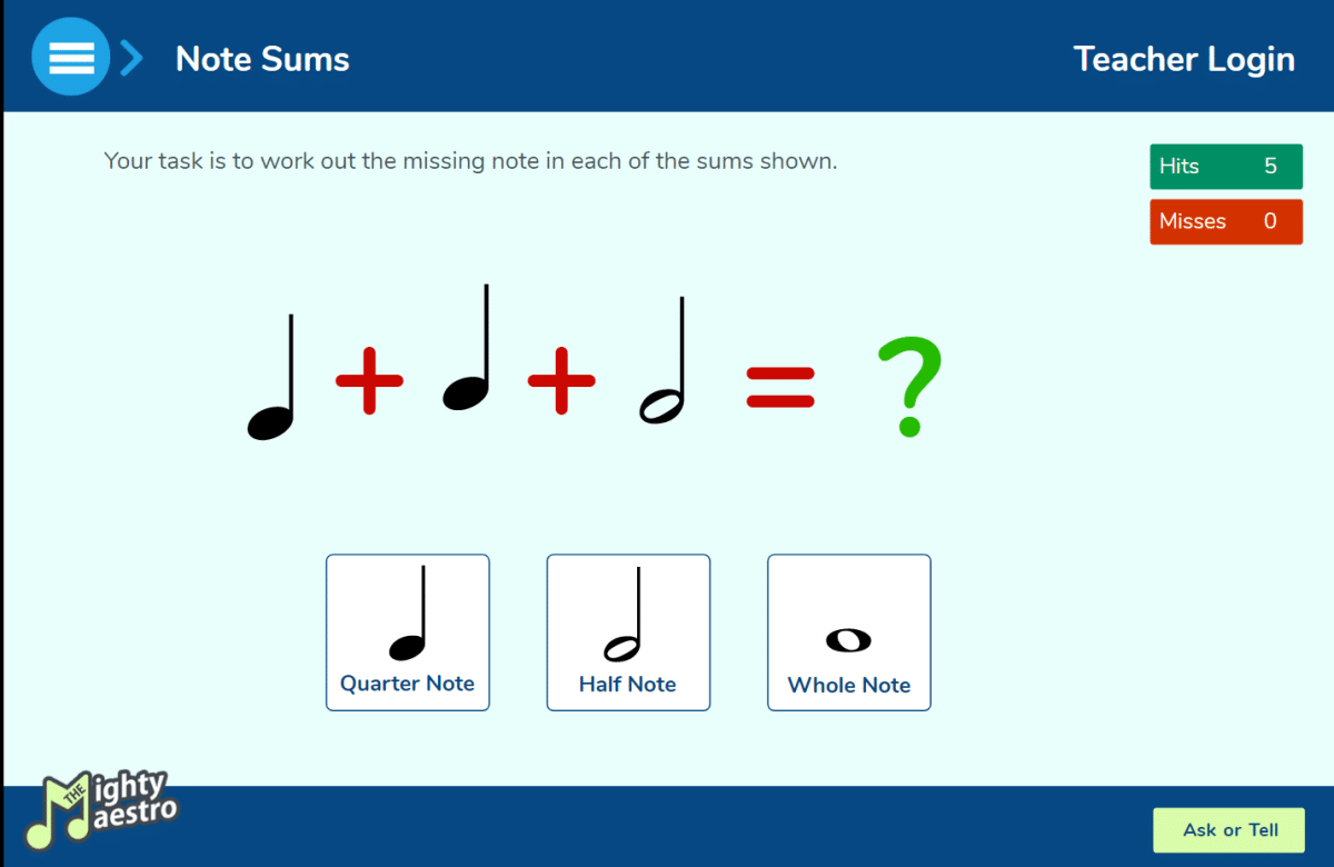 The Activities – The Mighty Maestro Music Theory for Kids